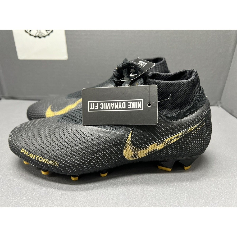Nike Phantom Vision Elite Fg Black-Metallic Gold Ao32… - Gem